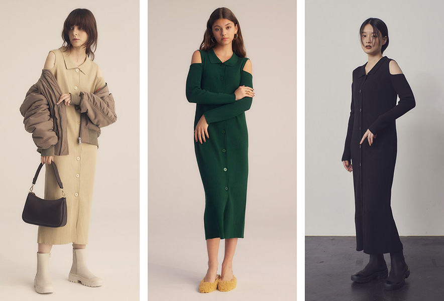 【2022冬】RANDEBOOのニットワンピが魅力的 品のある肌見せ服がデートに | BE-SQUARE